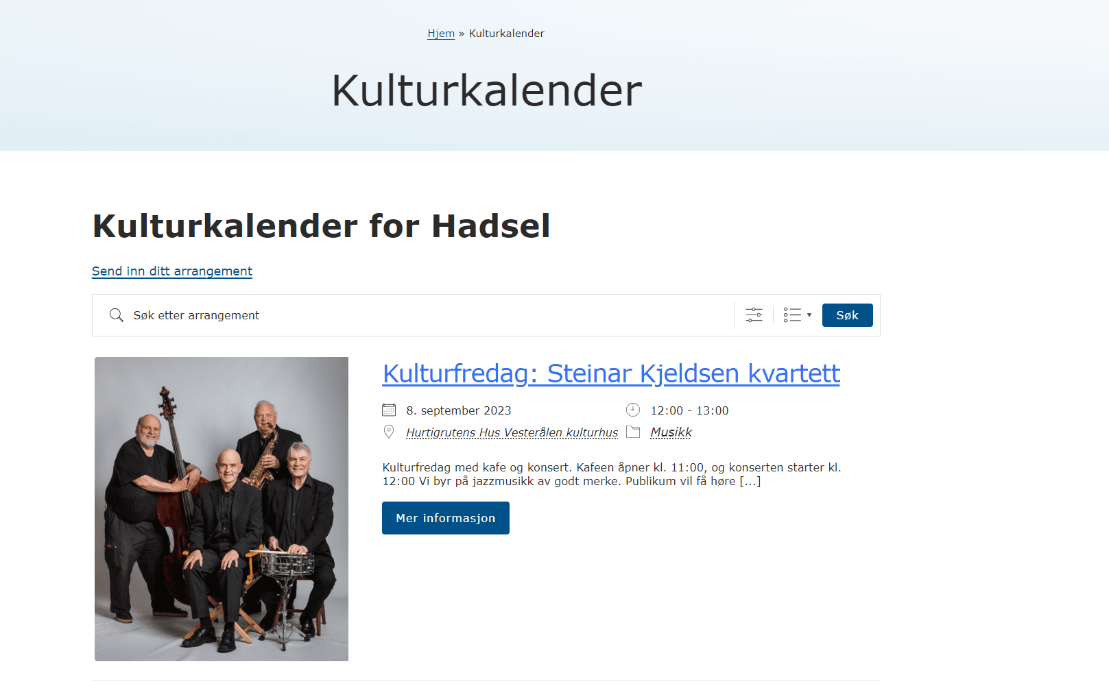 Sjekk ut vår nye kulturkalender! - Hadsel kommune